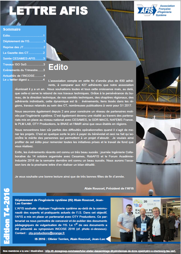 La lettre AFIS, Edition #28, est sortie - AFIS