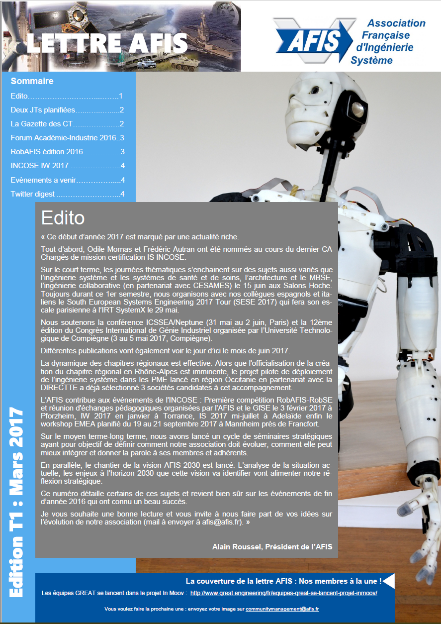 La lettre AFIS, Edition #30, est sortie - AFIS