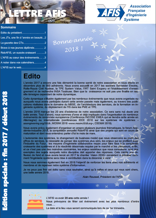 La Lettre AFIS, édition spéciale #35 est sortie ! - AFIS