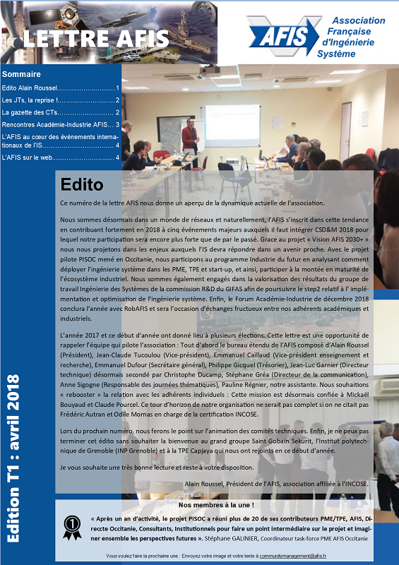 La lettre AFIS, Edition #36, est sortie ! - AFIS