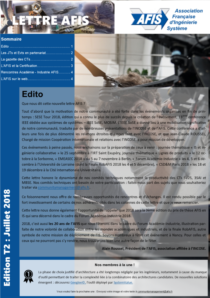 La lettre AFIS, Edition #37, est disponible - AFIS
