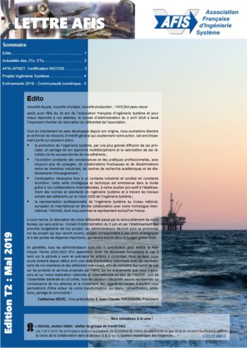 La lettre AFIS du T2/2019 est parue - AFIS