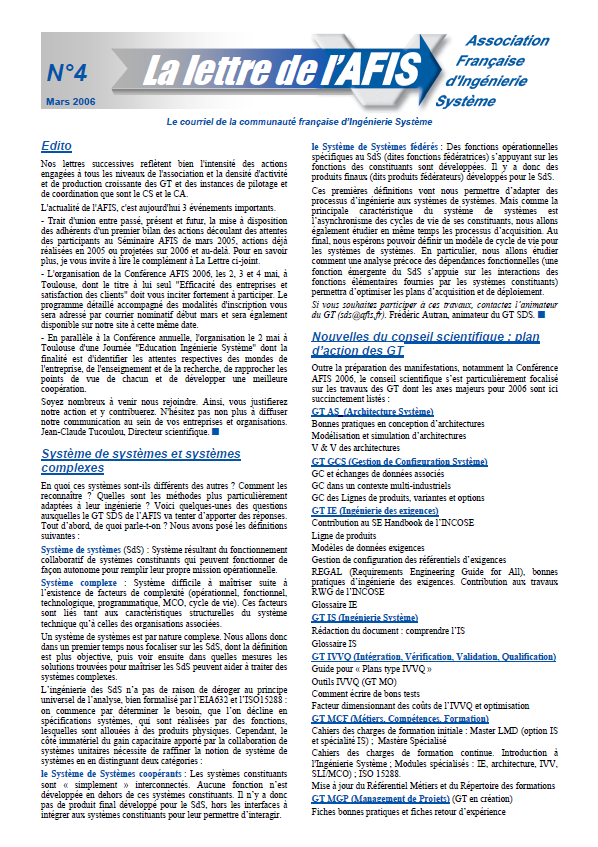 La Lettre AFIS, édition #4 - AFIS