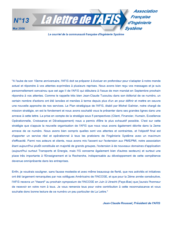 La Lettre AFIS, édition #13 - AFIS