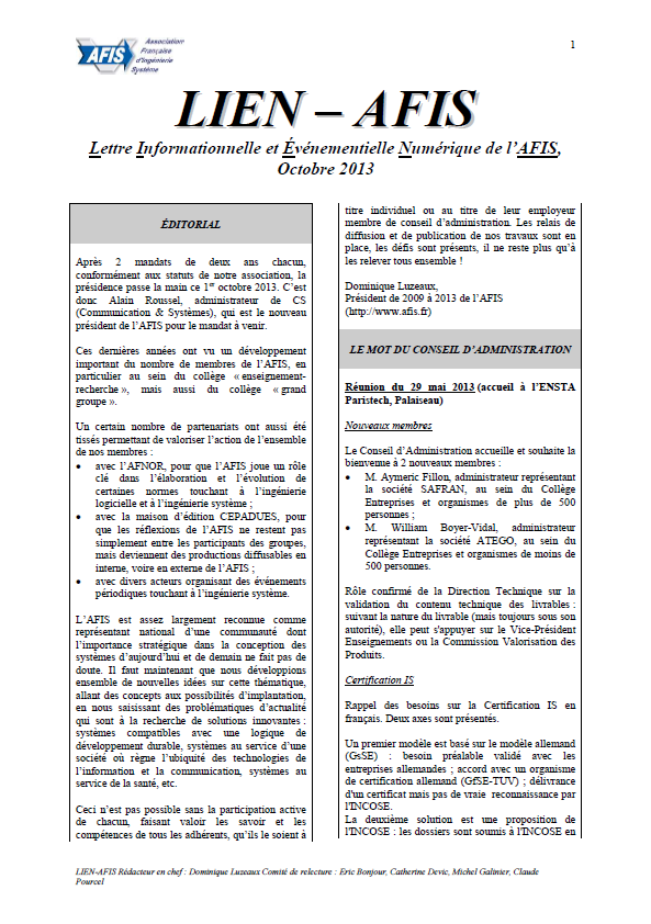 La Lettre AFIS, édition #22 - AFIS